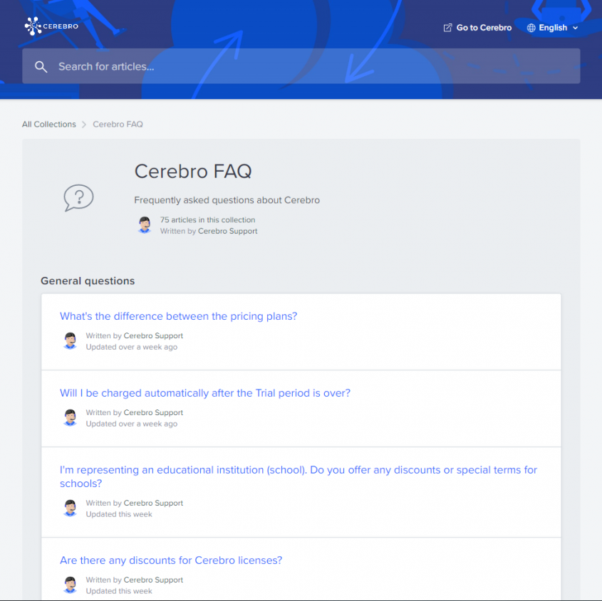 Cerebro Support Upgrade – Cerebro