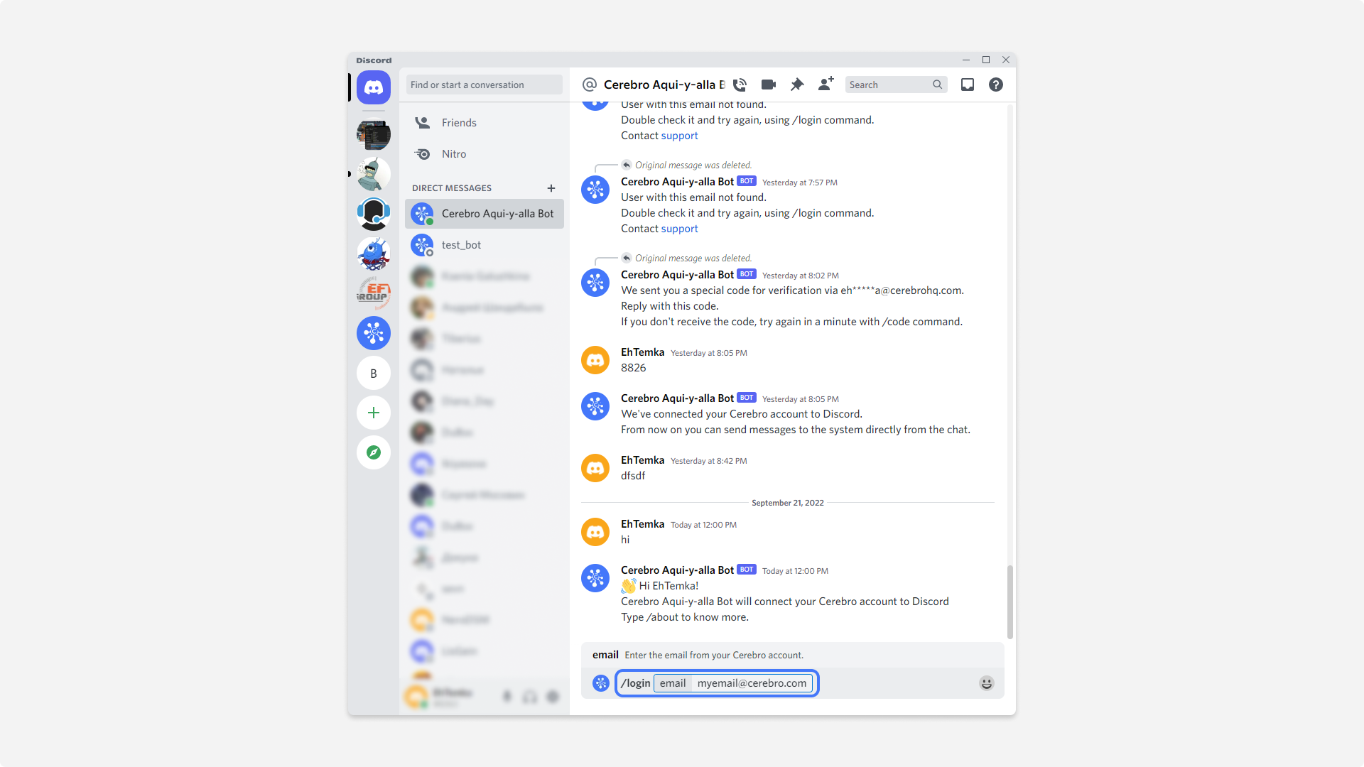 Integration with Discord – Cerebro